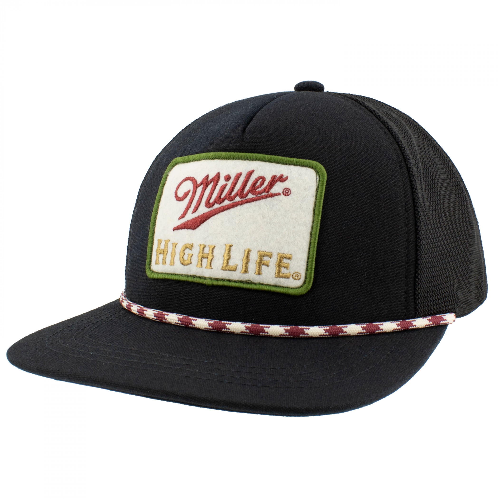 Miller High Life Patch Flat Bill Rope Hat - Walmart.com