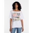 Miller High Life Women's Off the Shoulder Graphic Tee, Sizes XXS-XXL ...