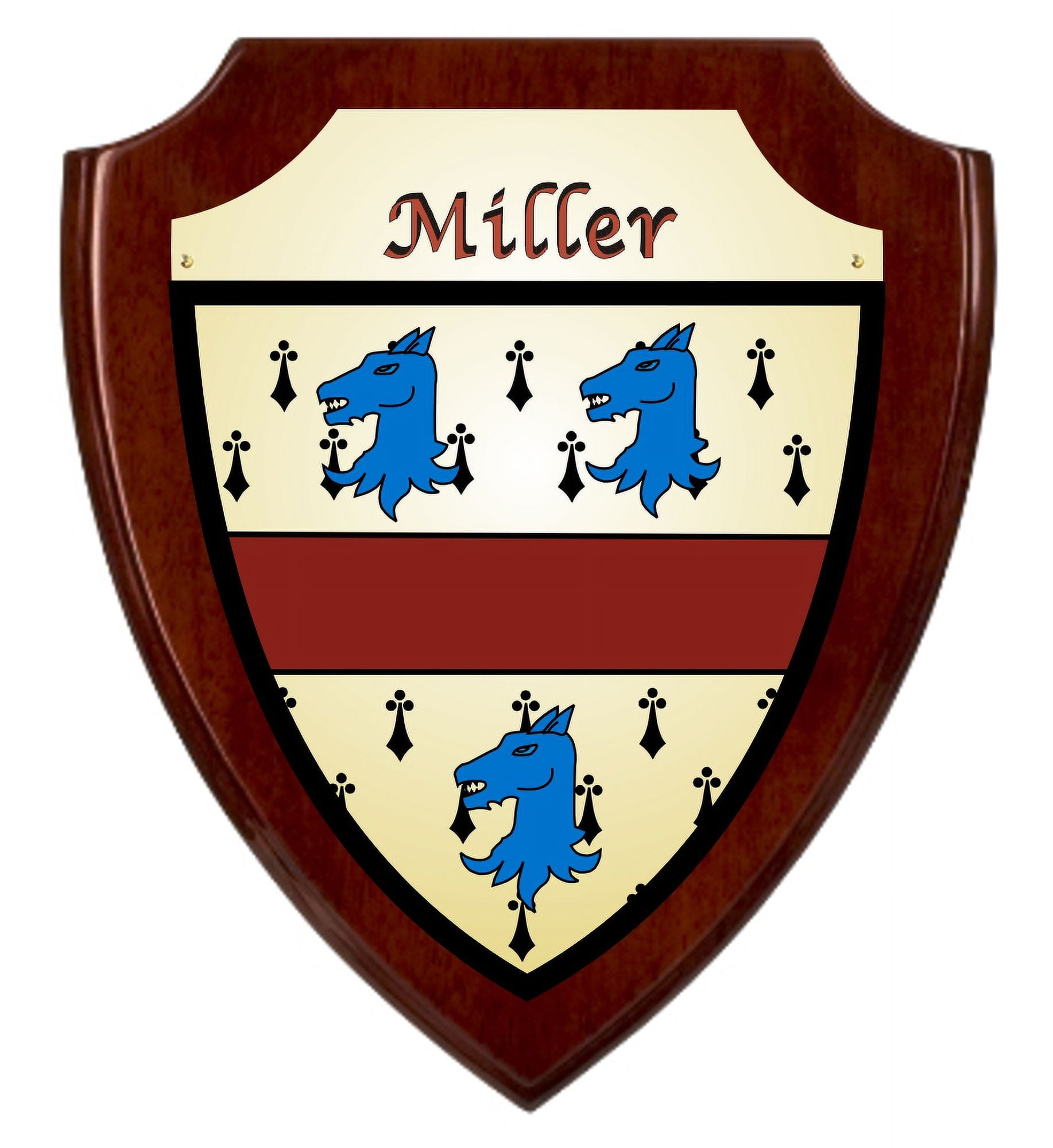 Miller Irish Coat of Arms Shield Plaque - Rosewood Finish - Walmart.com