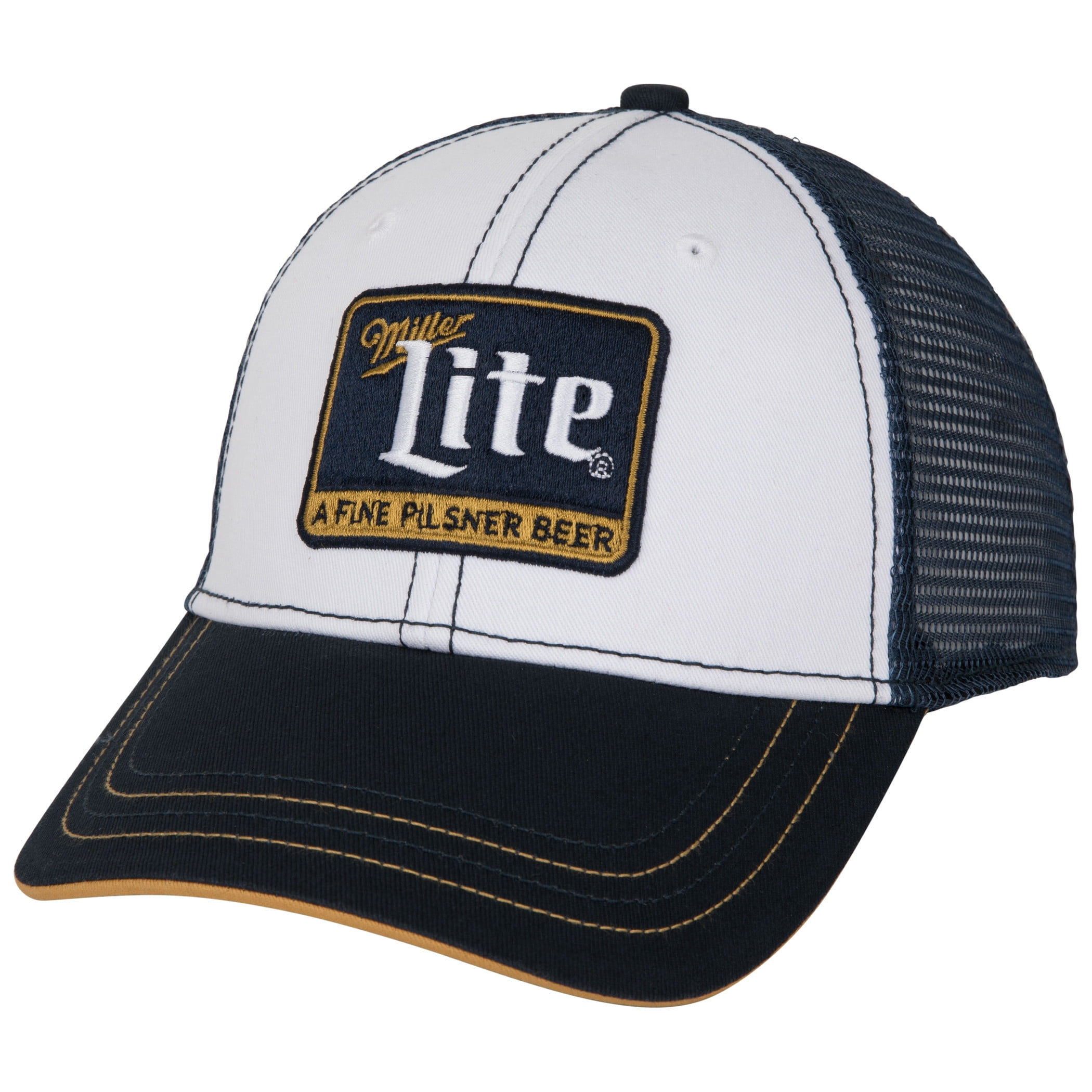 Officially Licensed Miller Lite Logo Trucker Snapback Cap, Black ...