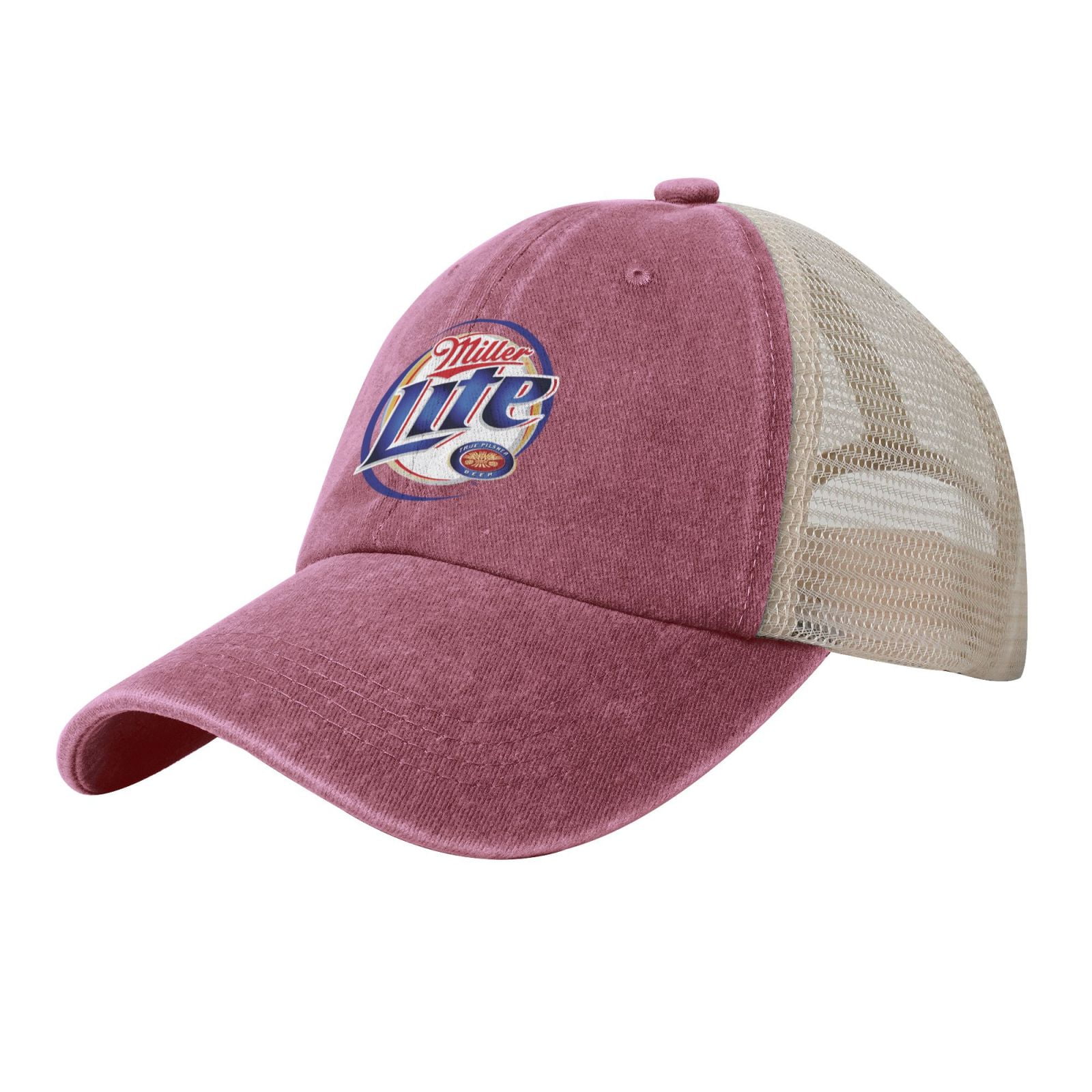 Miller Lite Baseball Cap Women Men Mesh Back Hats Vintage Cowboy Hat ...