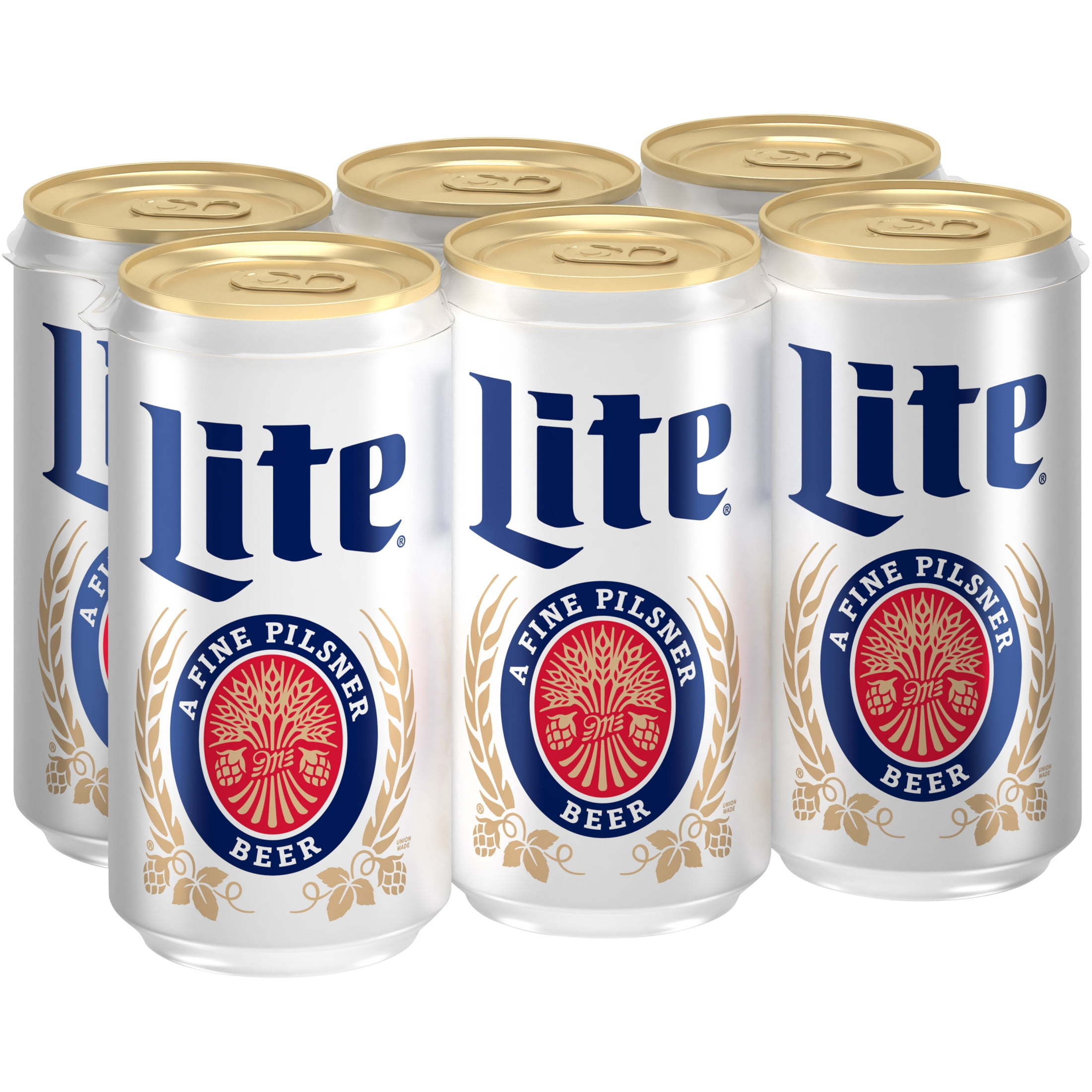 Miller Lite Beer, 6 Pack, 8 fl oz Aluminum Cans, 4.2% ABV, Domestic ...