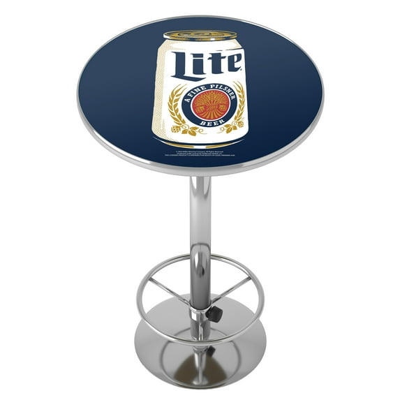 Miller Lite Chrome Pub Table - Minimalist Can - Walmart.com