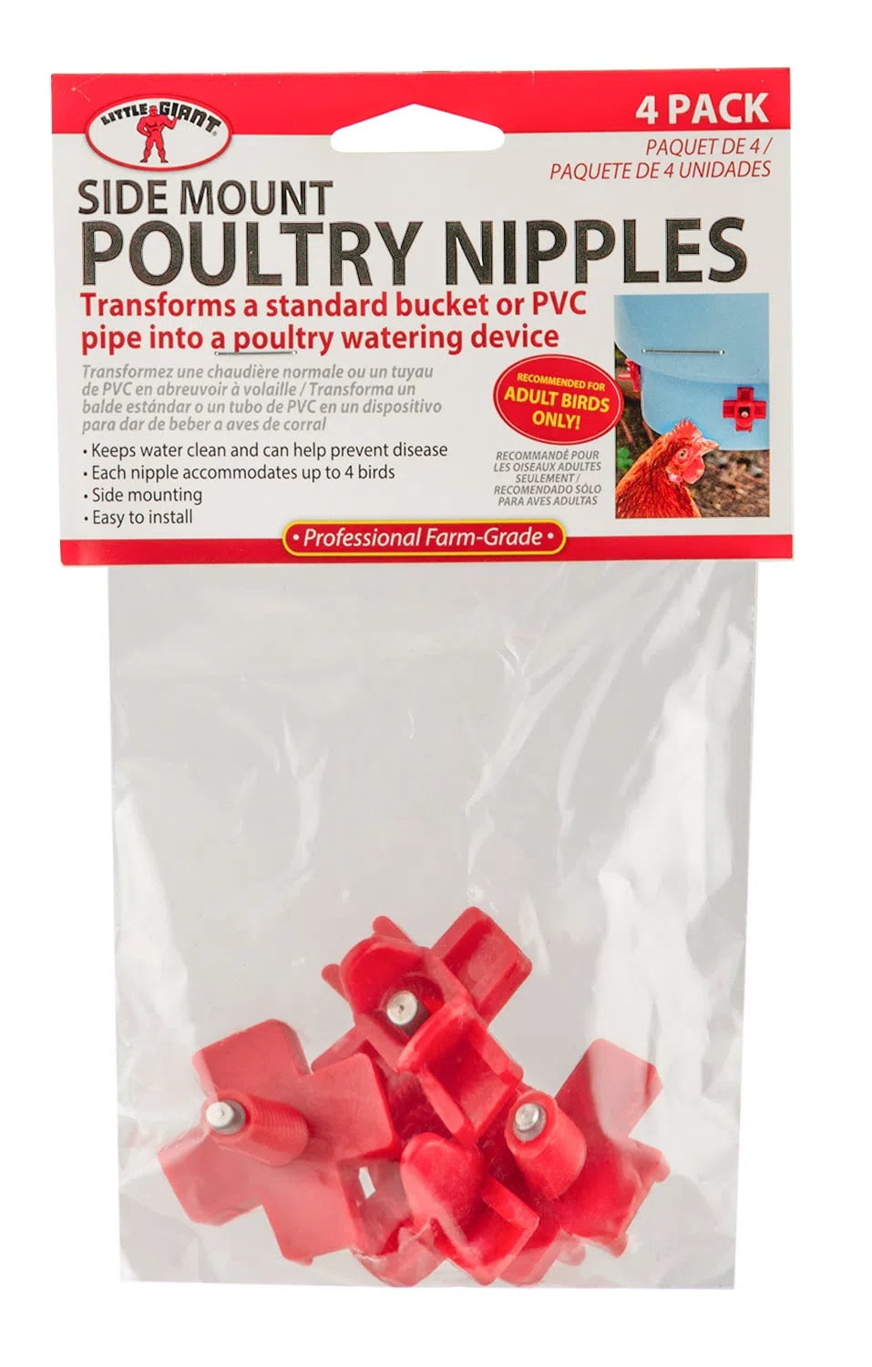 Miller Manufacturing Company Poultry Nipples | 188890 | Side Mount | 4 ...