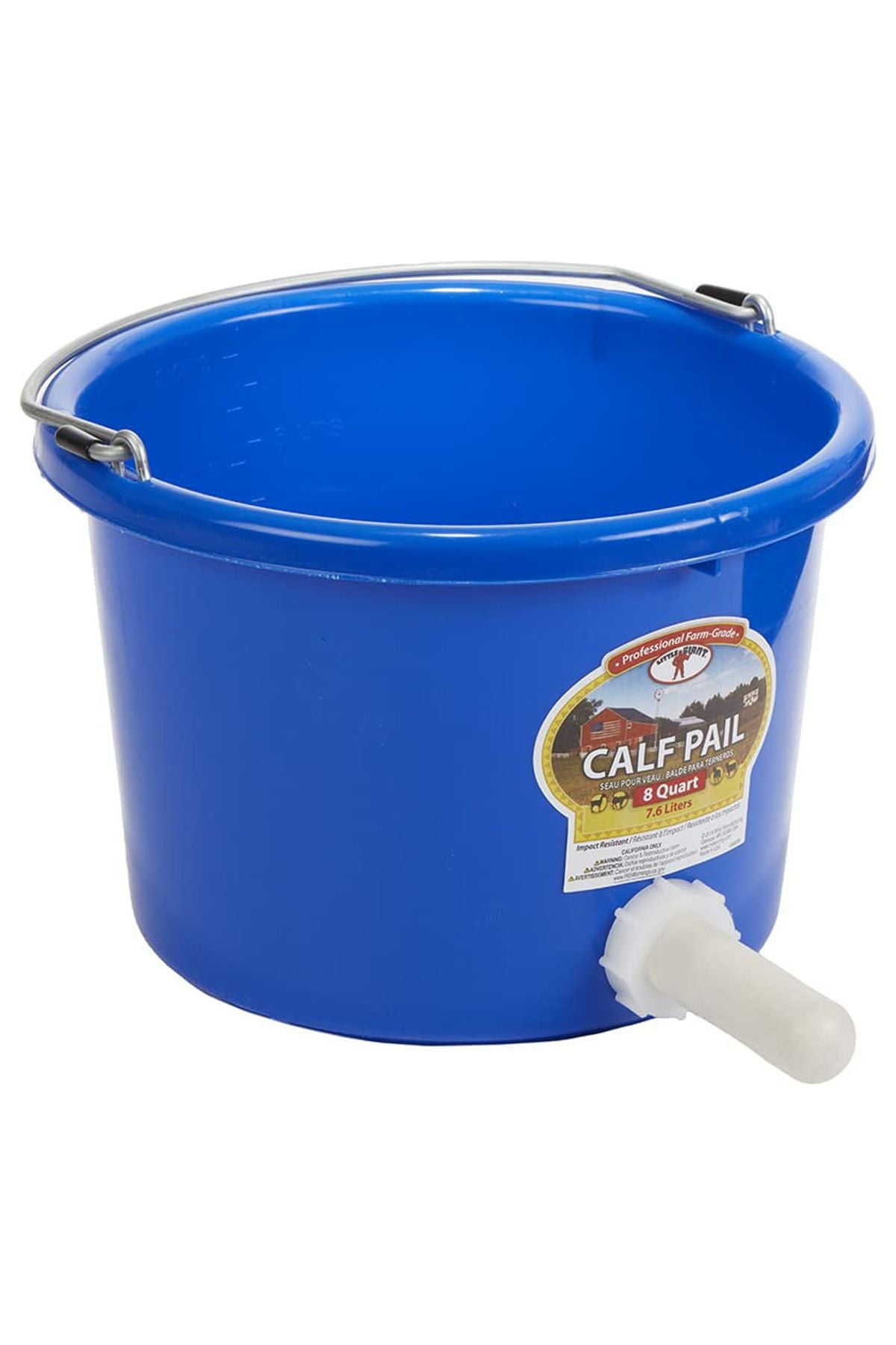 Miller Manufacturing 405000860 CP8 8 qt. Plastic Calf Pail, Blue ...
