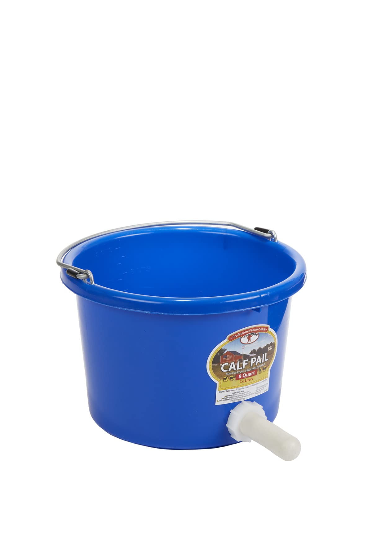Miller Manufacturing 405000860 CP8 8 qt. Plastic Calf Pail, Blue ...