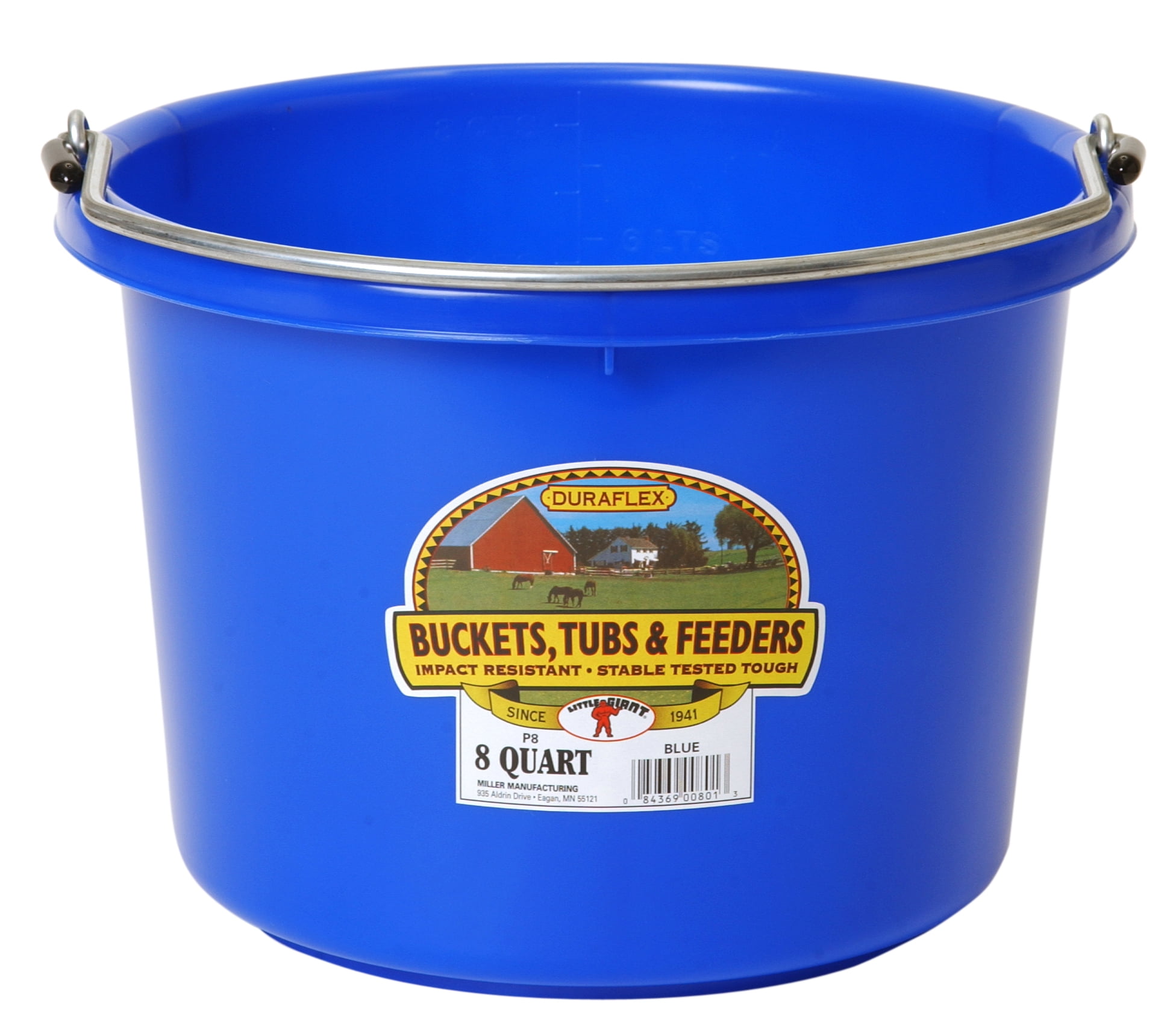 Miller Manufacturing 8qt Blue Plastic Buckets - Walmart.com