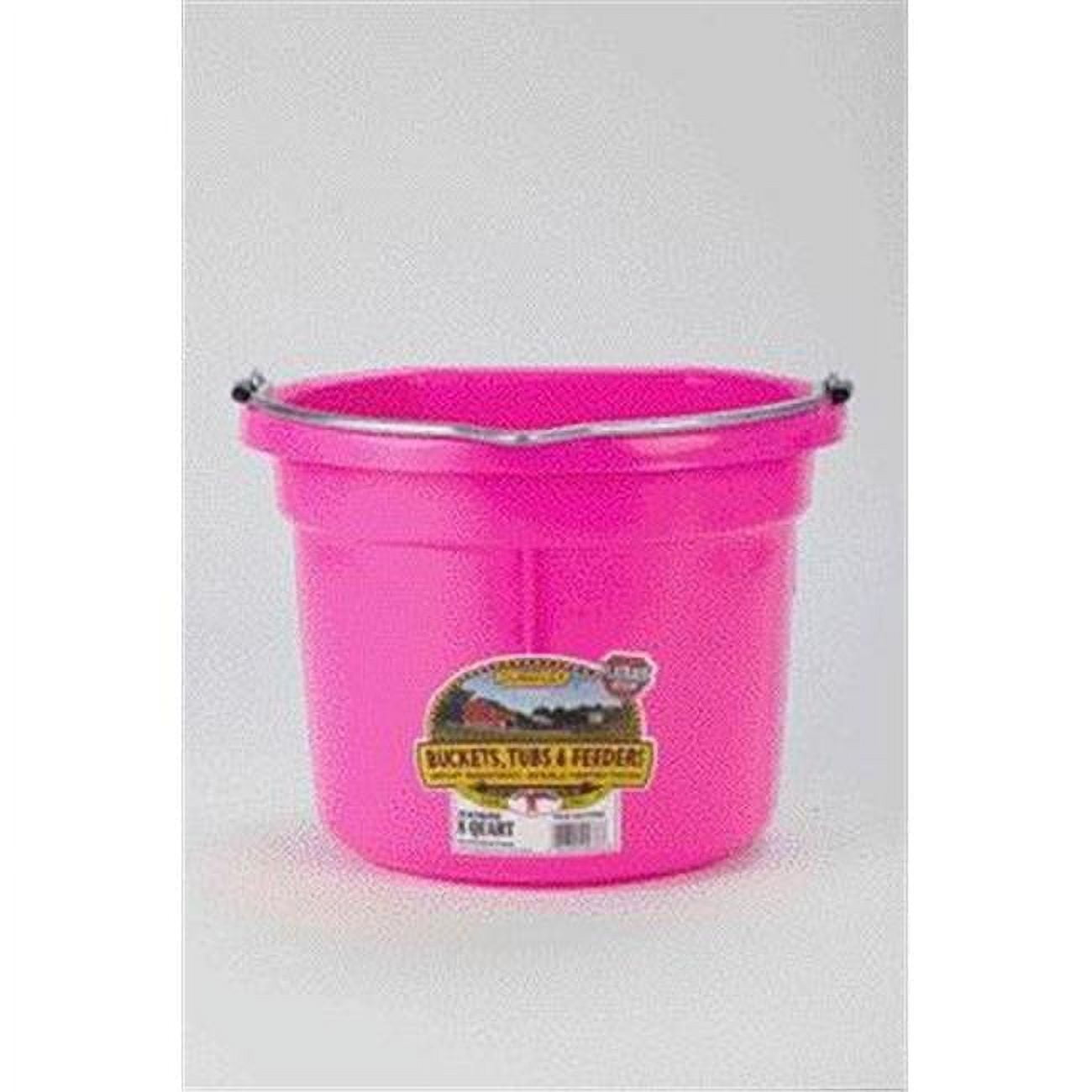 Miller Mfg Co Inc Flat Back Plastic Bucket- Hot Pink 8 Quart ...