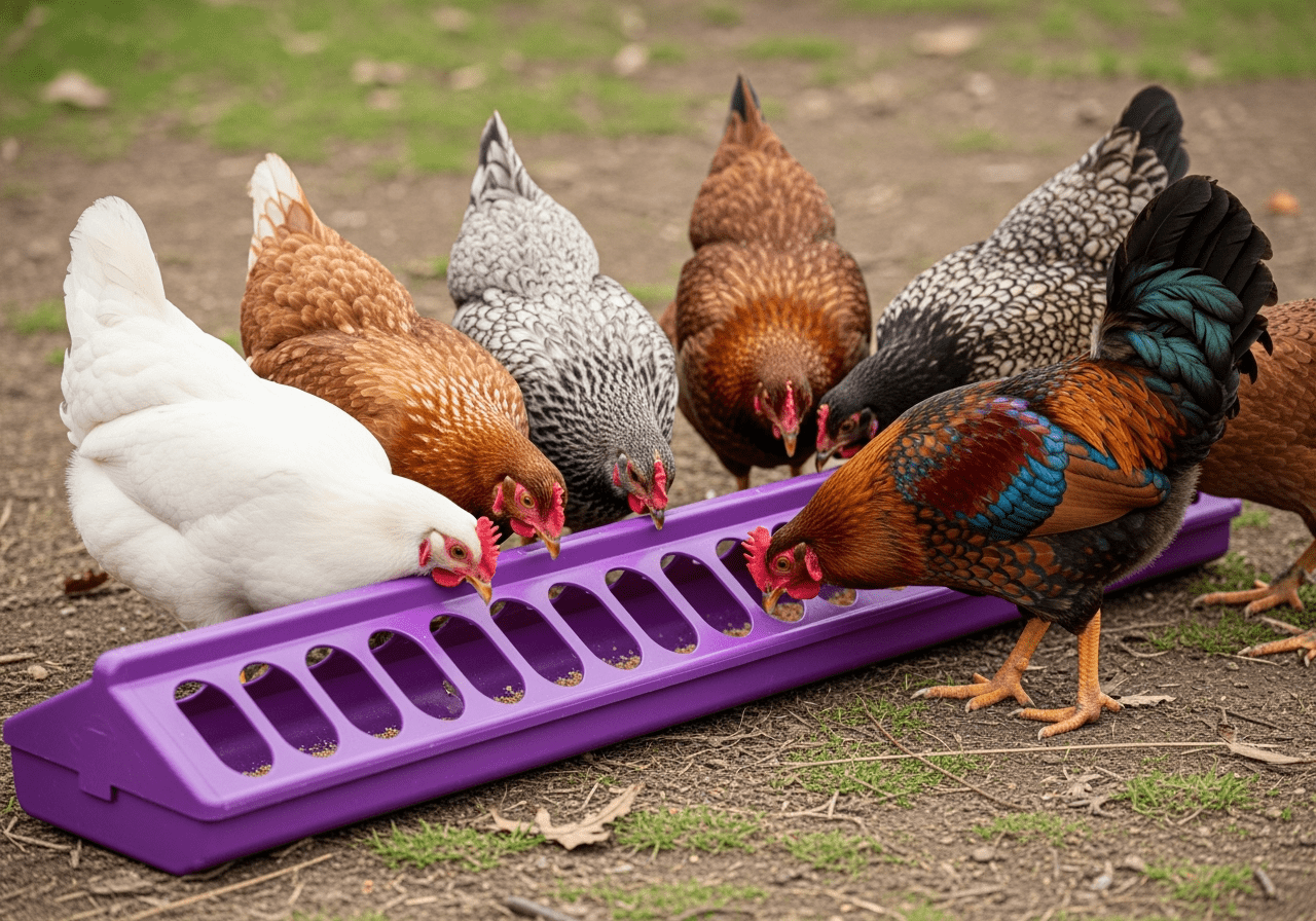 Miller Mfg Co Inc Flip-top Poultry Feeder- Purple 20 Inch - 820PURPLE ...