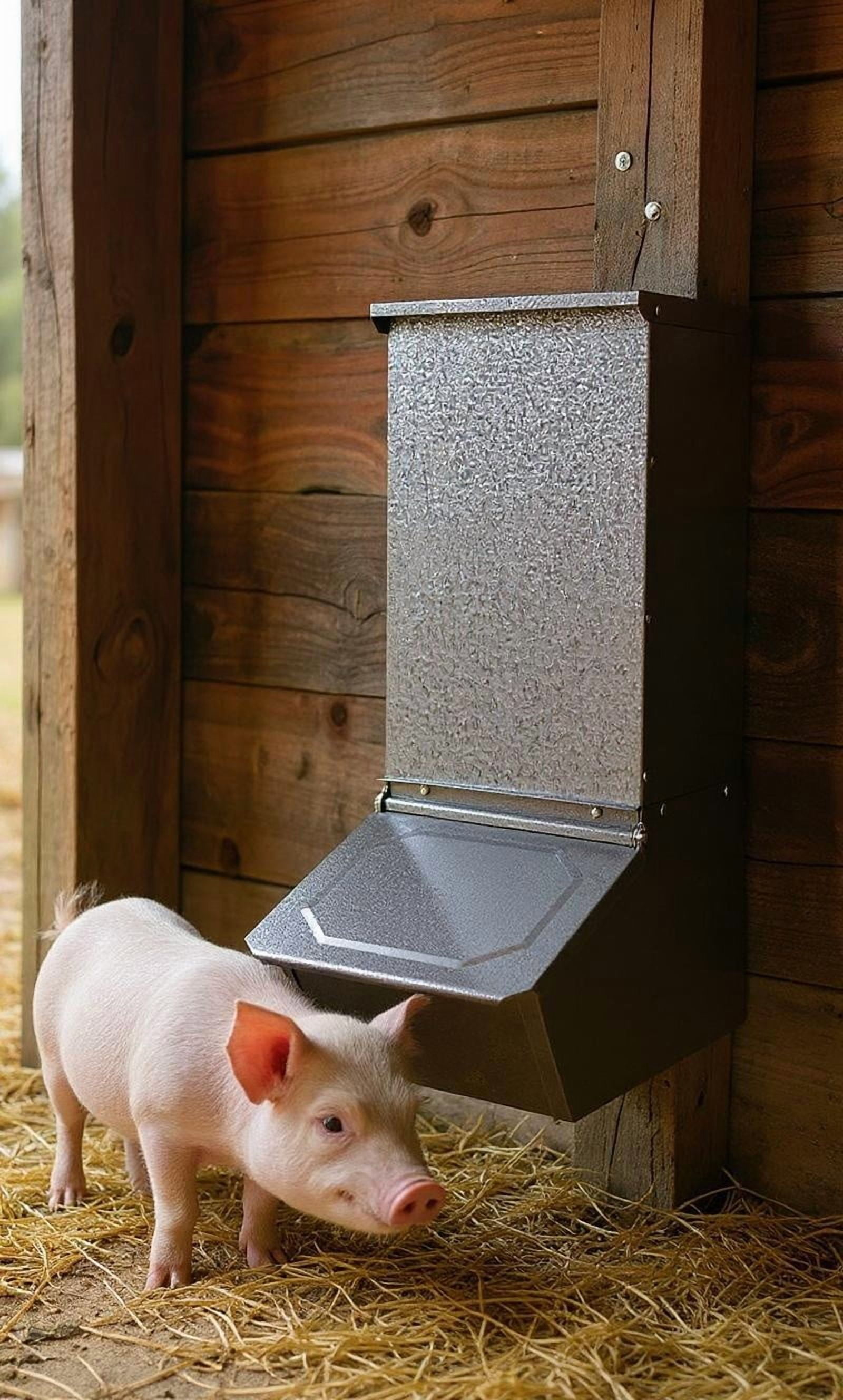 Miller Mfg Co Inc Single Door Hog Feeder- Gray 50 PounHGFS - Walmart.com