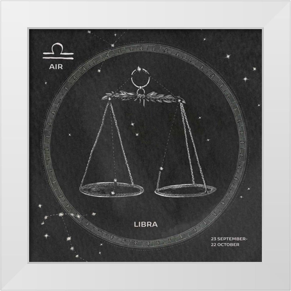 Miller, Sara Zieve 12x12 White Modern Wood Framed Museum Art Print Titled - Night Sky Libra v2 ...