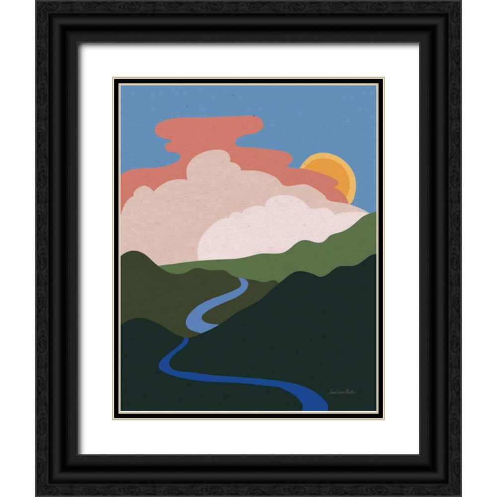 Miller, Sara Zieve 12x14 Black Ornate Wood Framed with Double Matting ...