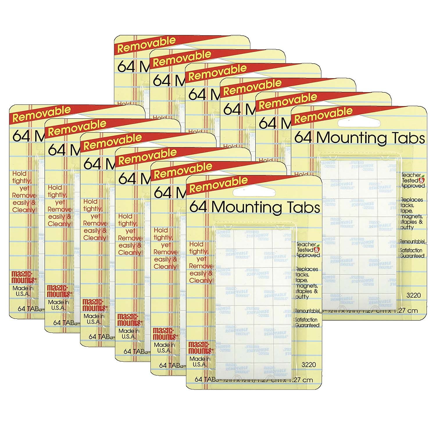 Miller Studio Magic Mounts Removable Mounting Tabs 1/2" x 1/2" Clear 64 ...