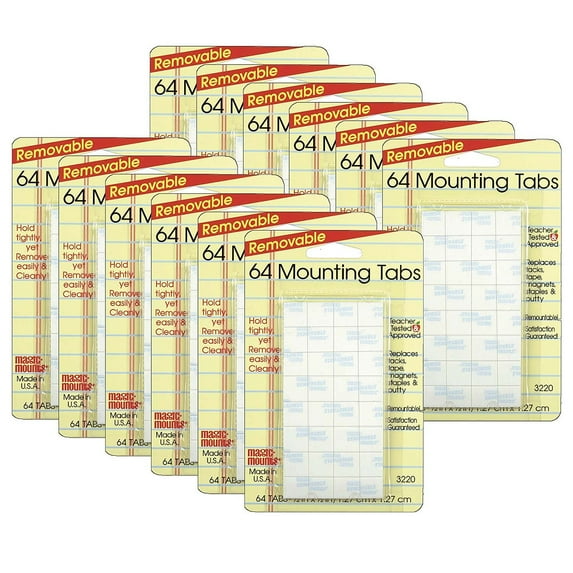 Miller Studio Magic Mounts Removable Mounting Tabs 1/2" x 1/2" Clear 64 ...