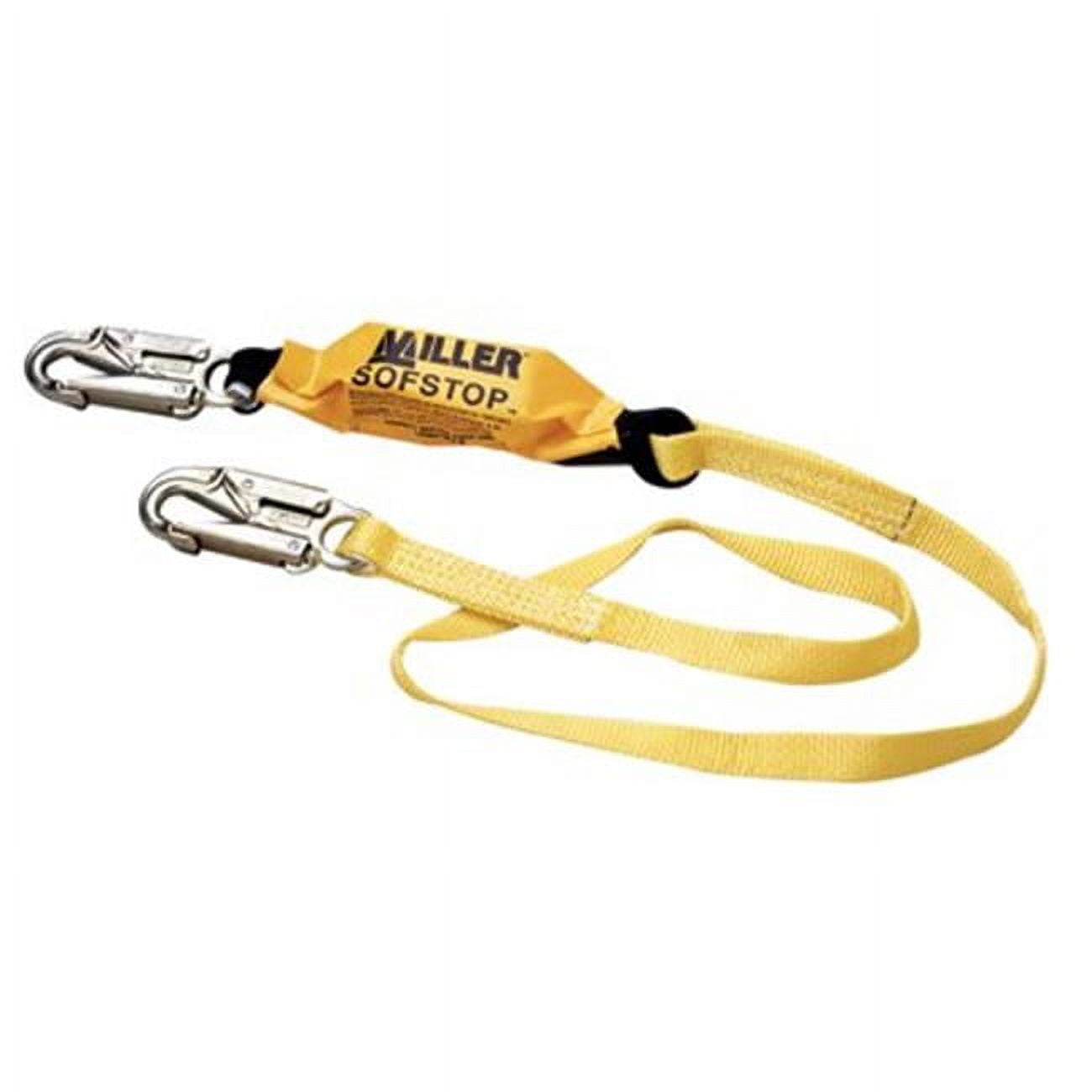 Miller by Sperian 493-910WLS/6FTYL Adjustable Webbing Lanyard W-Shock ...