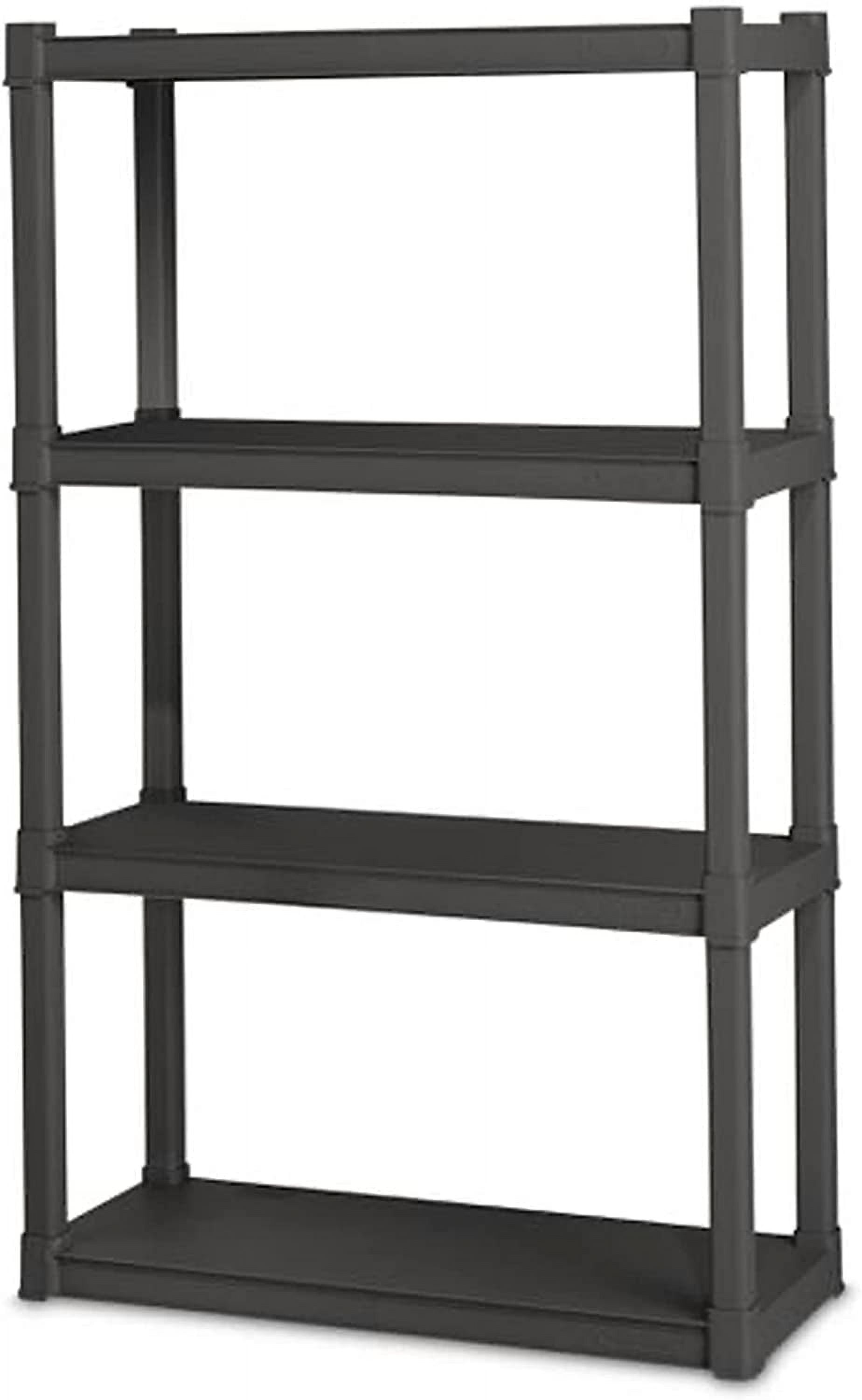 Millerjens 4 Shelf Unit, Heavy Duty and Easy to Assemble Plastic ...