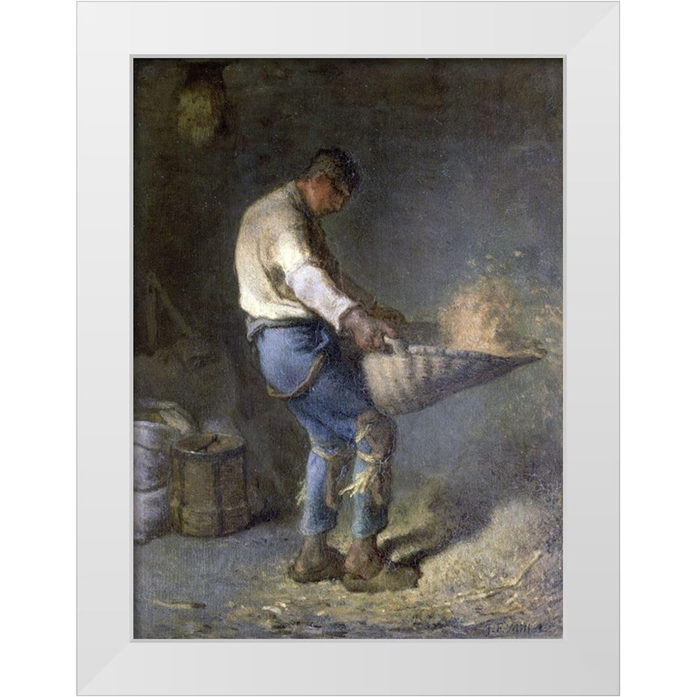 Millet, Jean-Francois 25x32 White Modern Wood Framed Museum Art Print ...