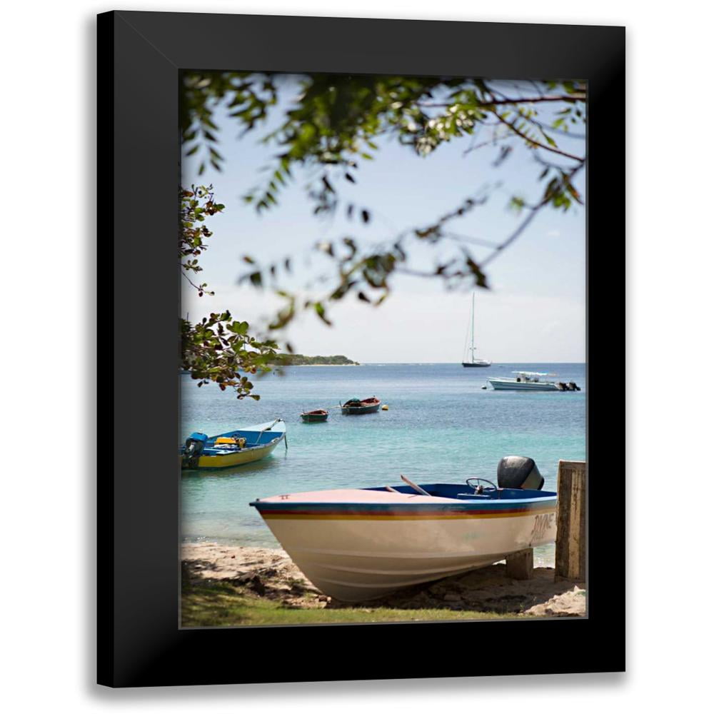 Millet, Karyn 11x14 Black Modern Framed Museum Art Print Titled - Caribbean Boats IV - Walmart.com