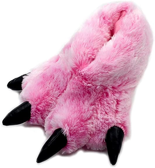 Millffy Funny Slippers Grizzly Bear Stuffed Animal Furry Claw Paw Slippers Toddlers, Kids ...