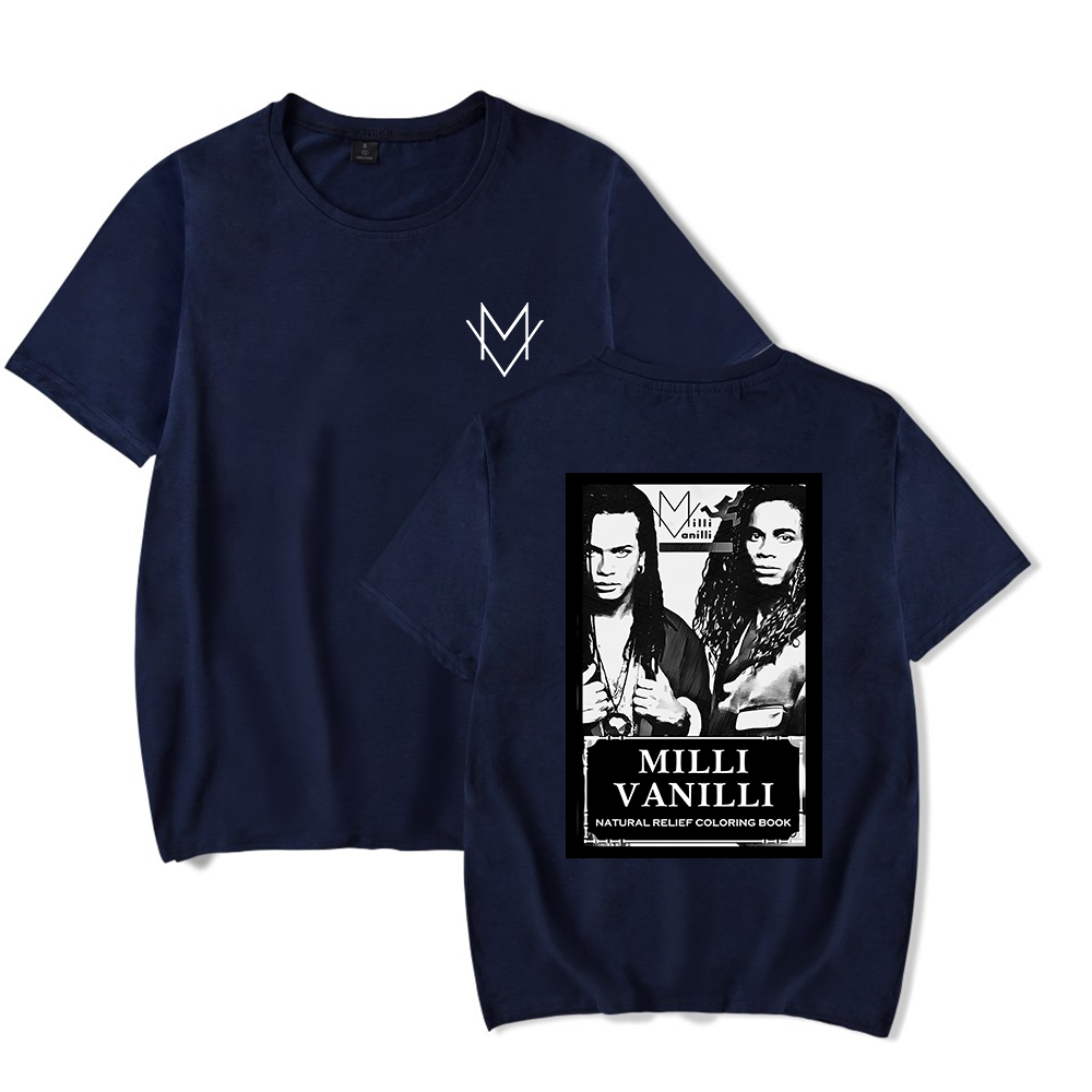 Milli Vanilli Merch Natural Relief Coloring Tee New Logo Merch T-Shirts ...