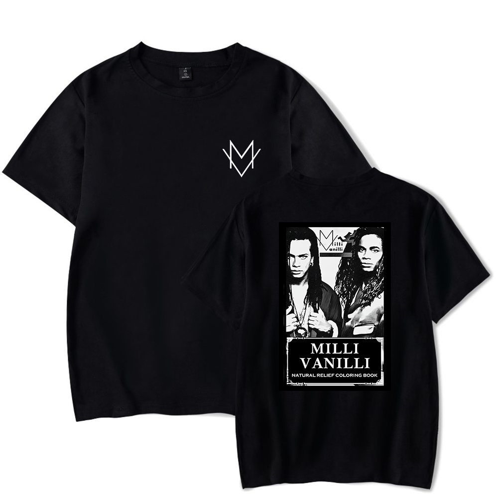 Milli Vanilli Merch Natural Relief Coloring Tee New Logo Merch T-Shirts ...