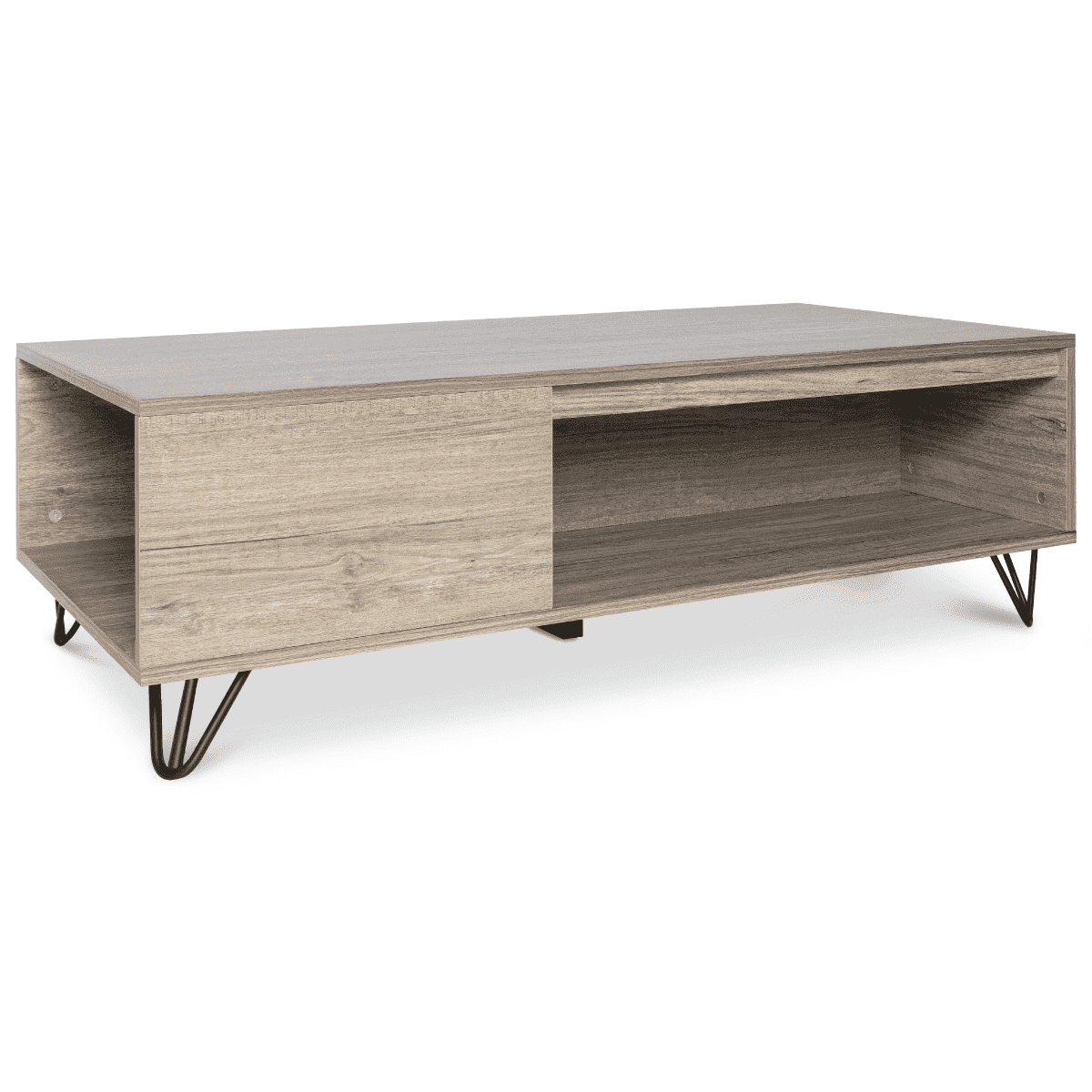 Milliard Modern Farmhouse Coffee Table with Storage, Grey - Walmart.com