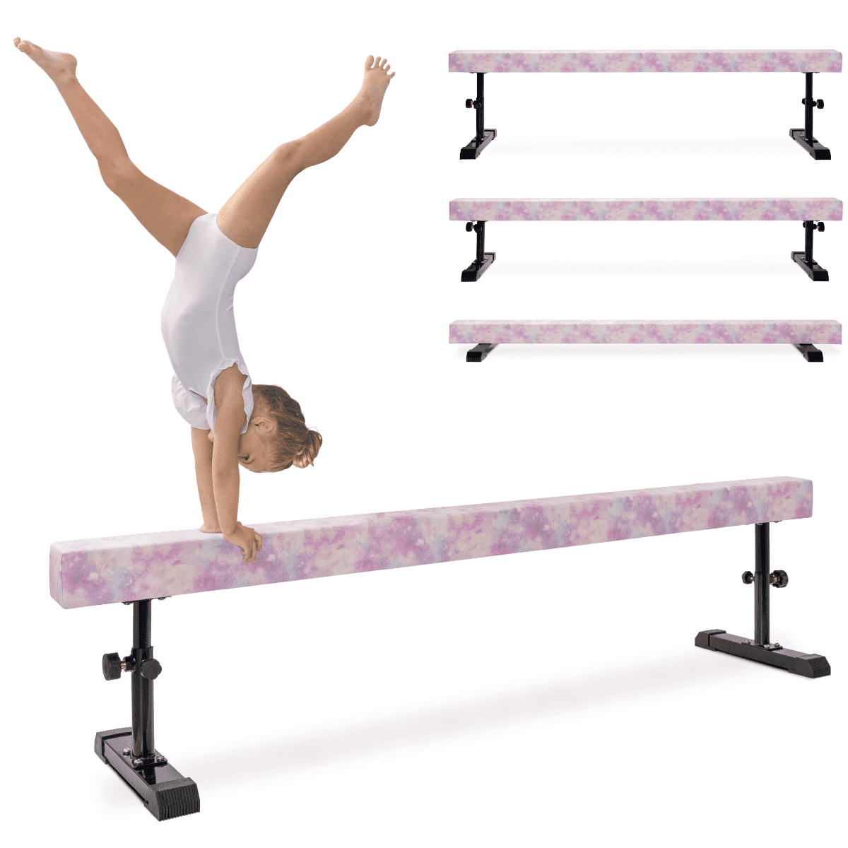 "Milliard Gymnastics Balance Beam: Adjustable Height for Practice, High ...