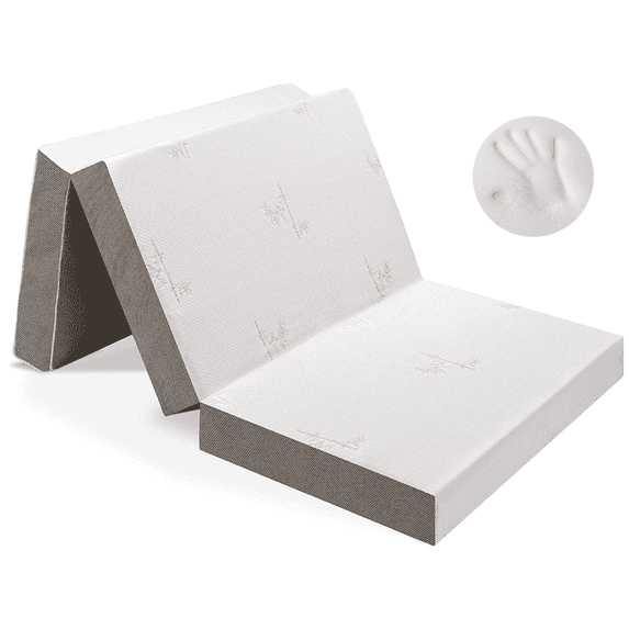 Milliard Tri-Fold Twin XL Memory Foam Mattress with Washable Cover (78 ...