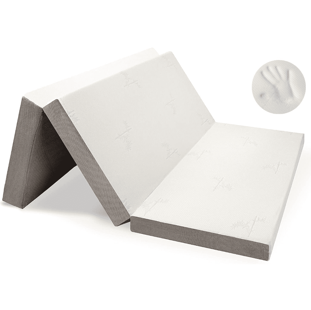 "Milliard Full Size Tri-Folding Memory Foam Mattress (75""x52""x6 ...