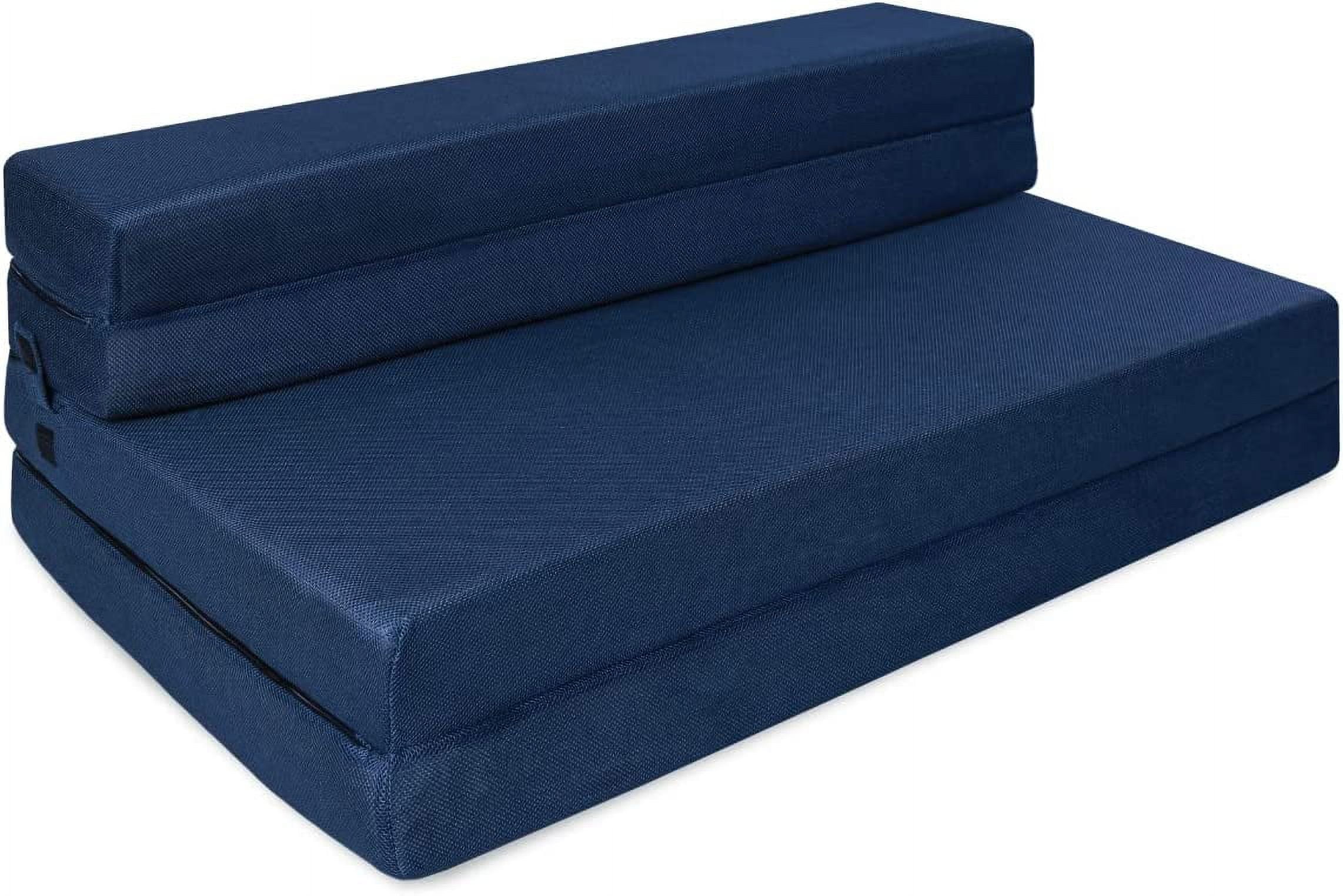 Milliard Trifold Mattress and Sofa Bed for Living Room, Sleeping ...