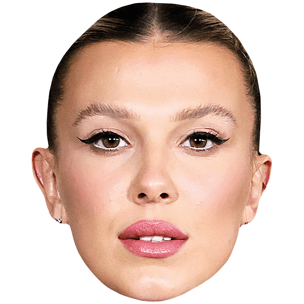 Millie Bobby Brown (Make Up) Celebrity Mask, Flat Card Face, Fancy ...