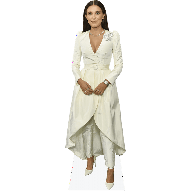 Millie Bobby Brown (White Outfit) Lifesize Cardboard Cutout Standee ...