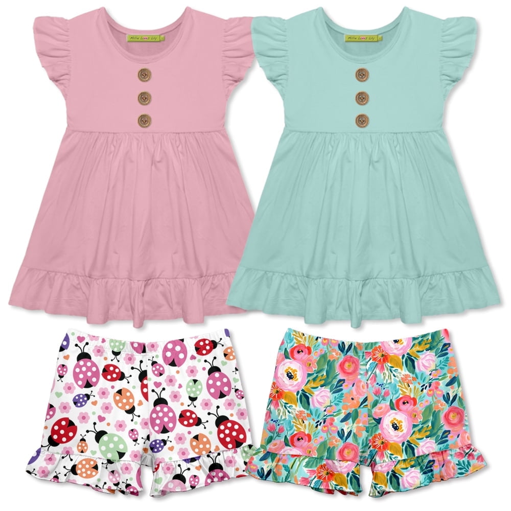 Millie Loves Lily Girls Mint & Dusty Pink Lady Bug & New Beginnings ...