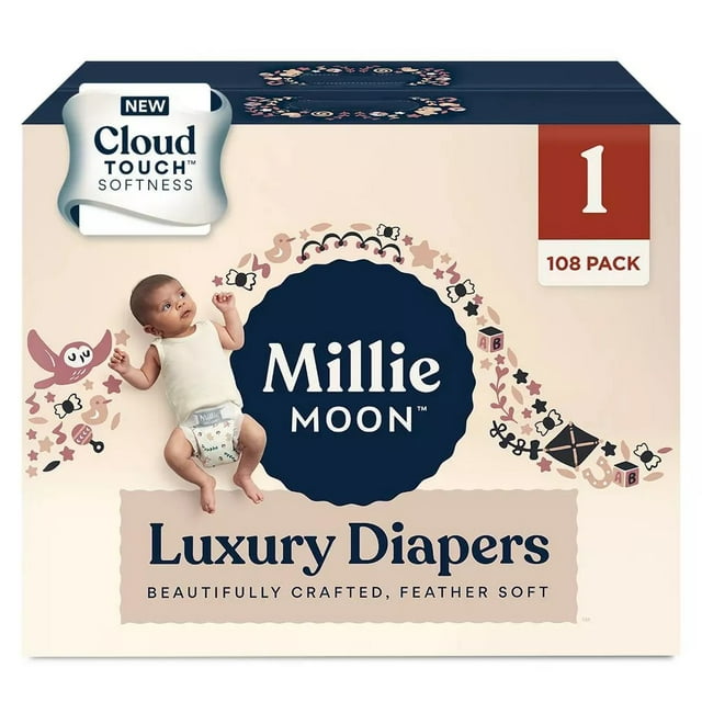 Millie Moon Luxury Diapers - (Select Size and Count) - Walmart.com
