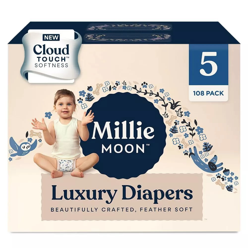 Millie Moon Luxury Diapers - (Select Size and Count) - Walmart.com