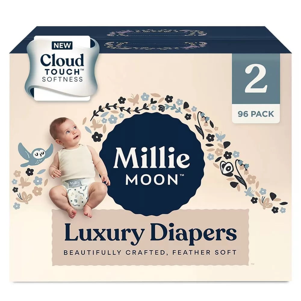 Millie Moon Luxury Diapers - (Select Size and Count) - Walmart Business ...