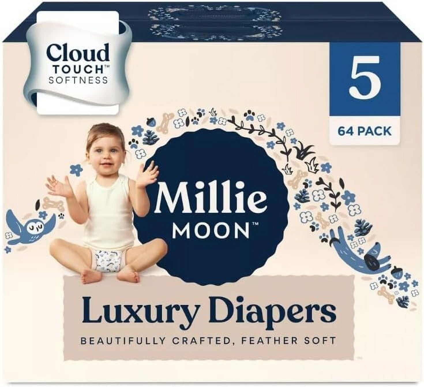 Millie Moon Luxury Diapers - (Size 5 and Count 64) - Walmart.com