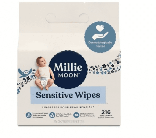 Millie Moon Sensitive Baby Wipes - Plant Based (216) - Walmart.com