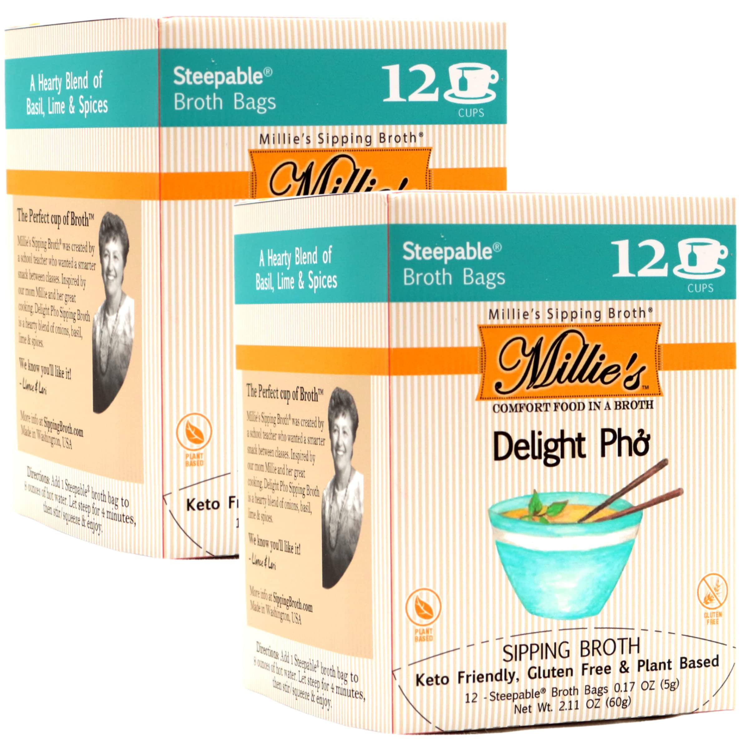 Millieâ€™s Sipping Broth - Vegetable Broth -Natural-Gluten Free-Keto ...