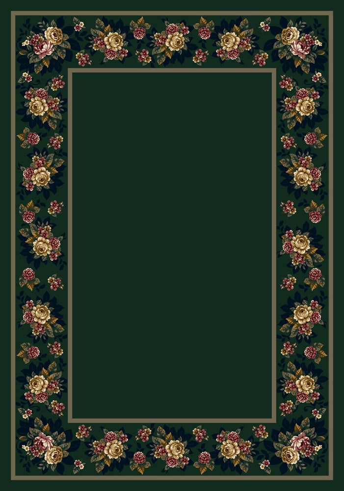 Milliken Design Center Area Rug FLORAL LACE EMERALD II Floral Lace ...