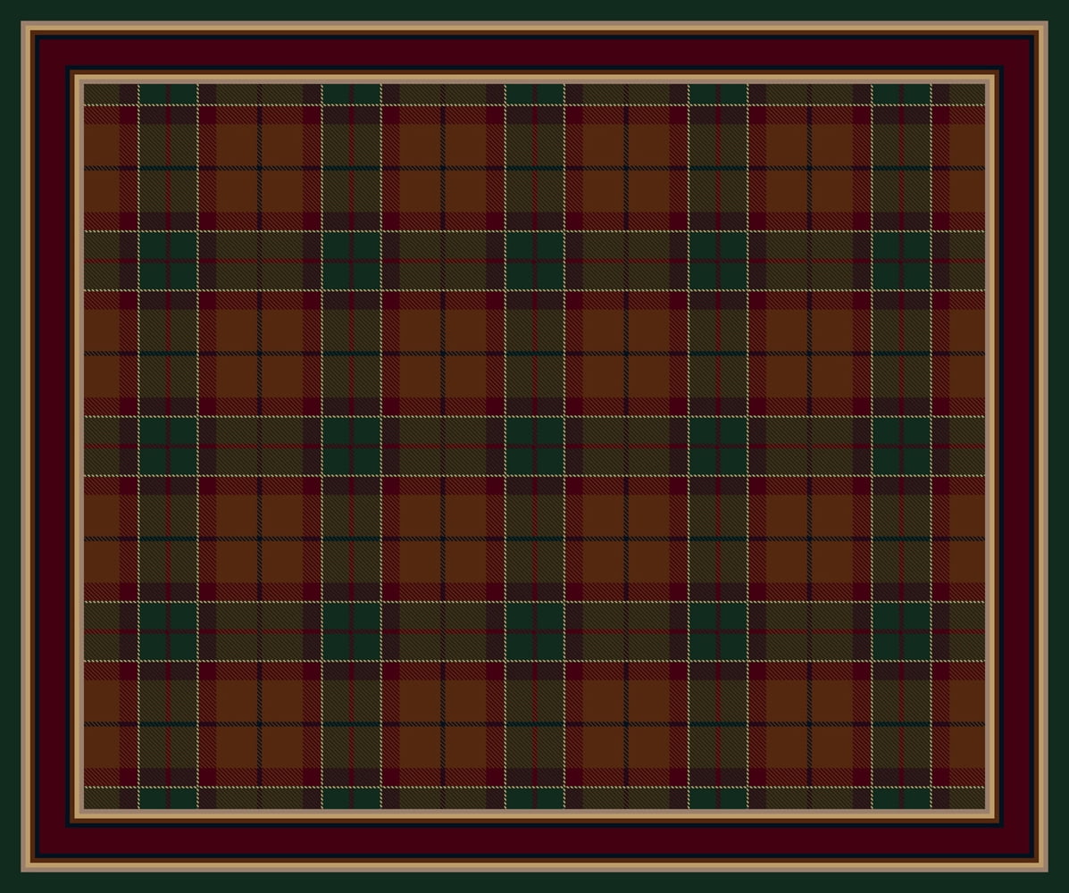 Milliken Design Center Area Rug MAGEE PLAID AMBER EMERALD II Magee ...