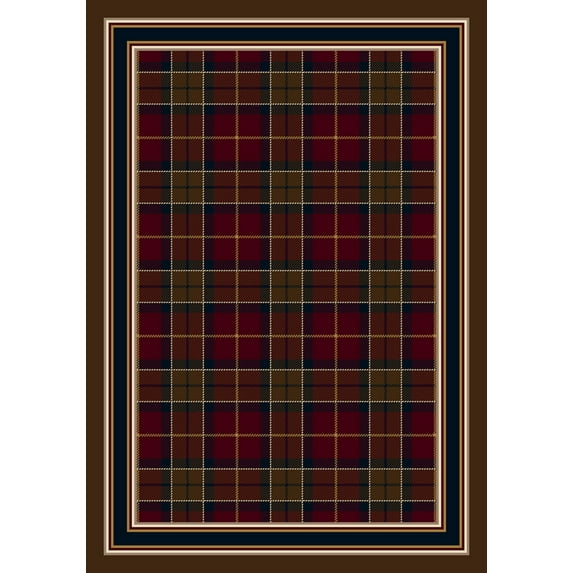 Milliken Design Center Area Rug MAGEE PLAID GARNET II Magee Plaid ...