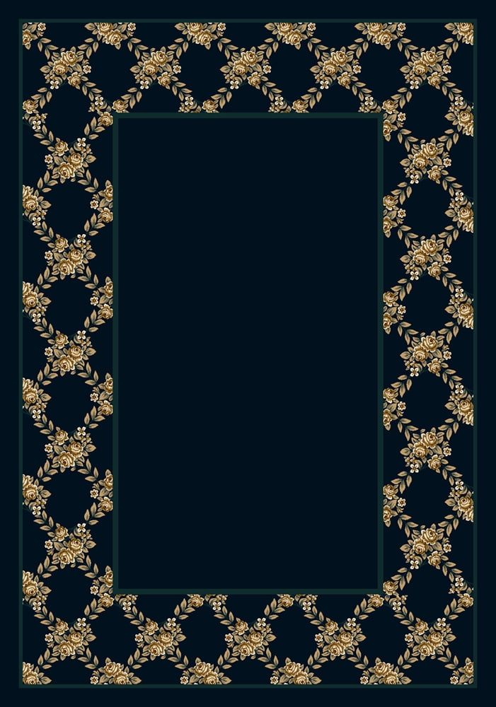 Milliken Design Center Area Rug ROSE BOWER SAPPHIRE Rose Bower Sapphire ...
