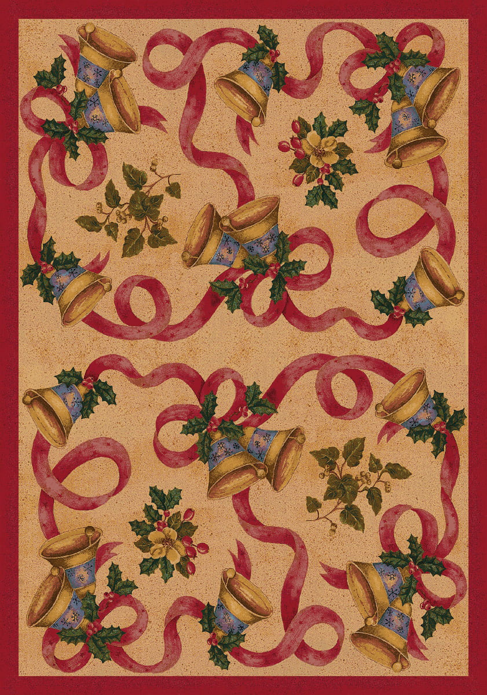 Milliken Seasonal Inspirations Area Rug Bells & Bows 00015 Chimes 5' 4 ...