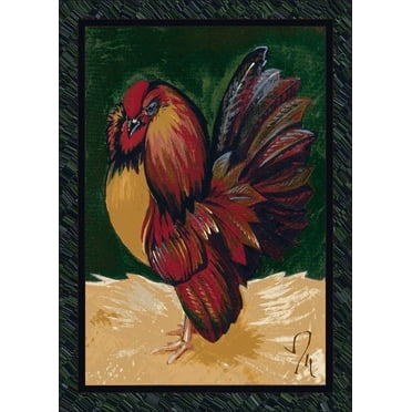 Allstar Rugs Allstar Woven Soft Southwest Rooster Theme Rug 7' 6"x10' 5 ...