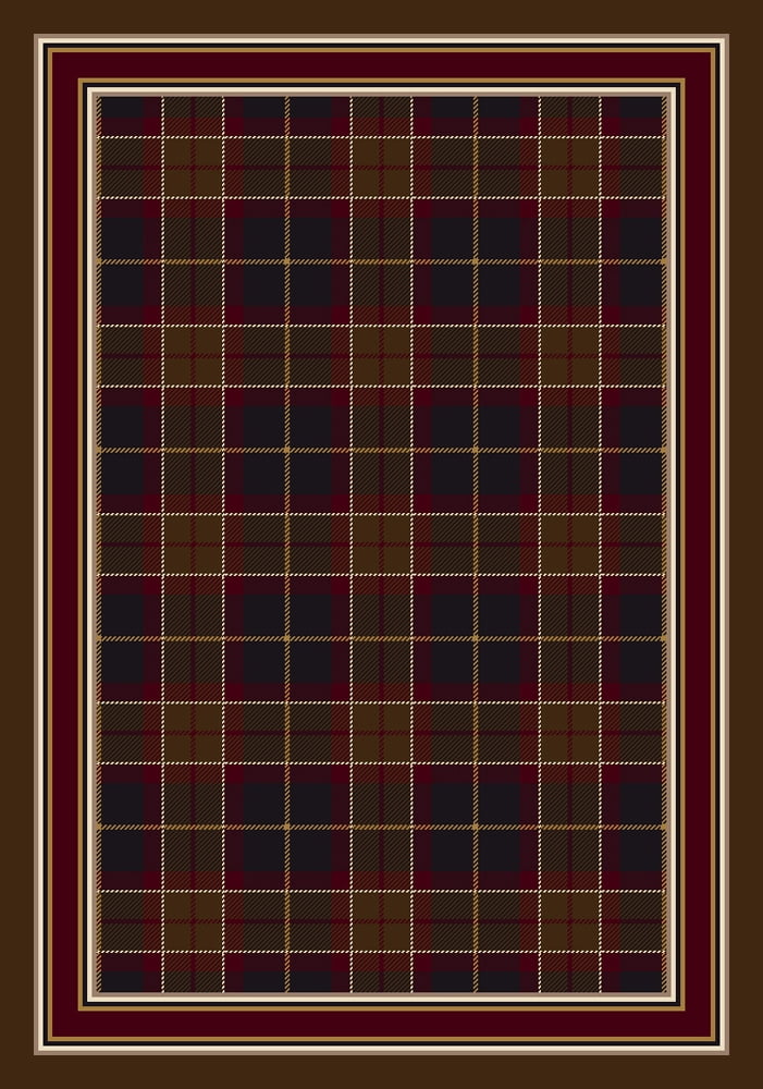 Milliken Signature Area Rug MAGEE TARTAN ONYX AMBER Magee Tartan Onyx ...