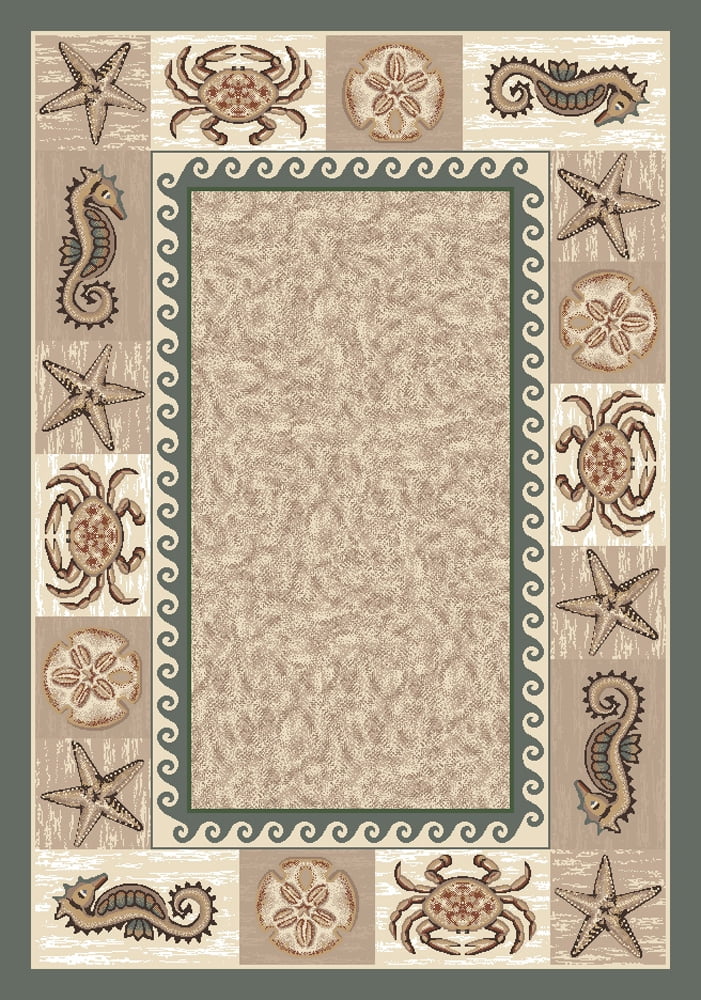 Milliken Signature Area Rug SEA LIFE LIGHT AQUA Sea Life Light Aqua 5 ...