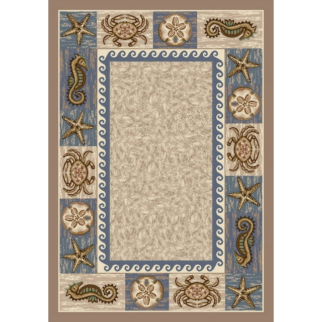 Milliken Signature Area Rug SEA LIFE SANDSTONE Sea Life Sandstone 3' 10 ...