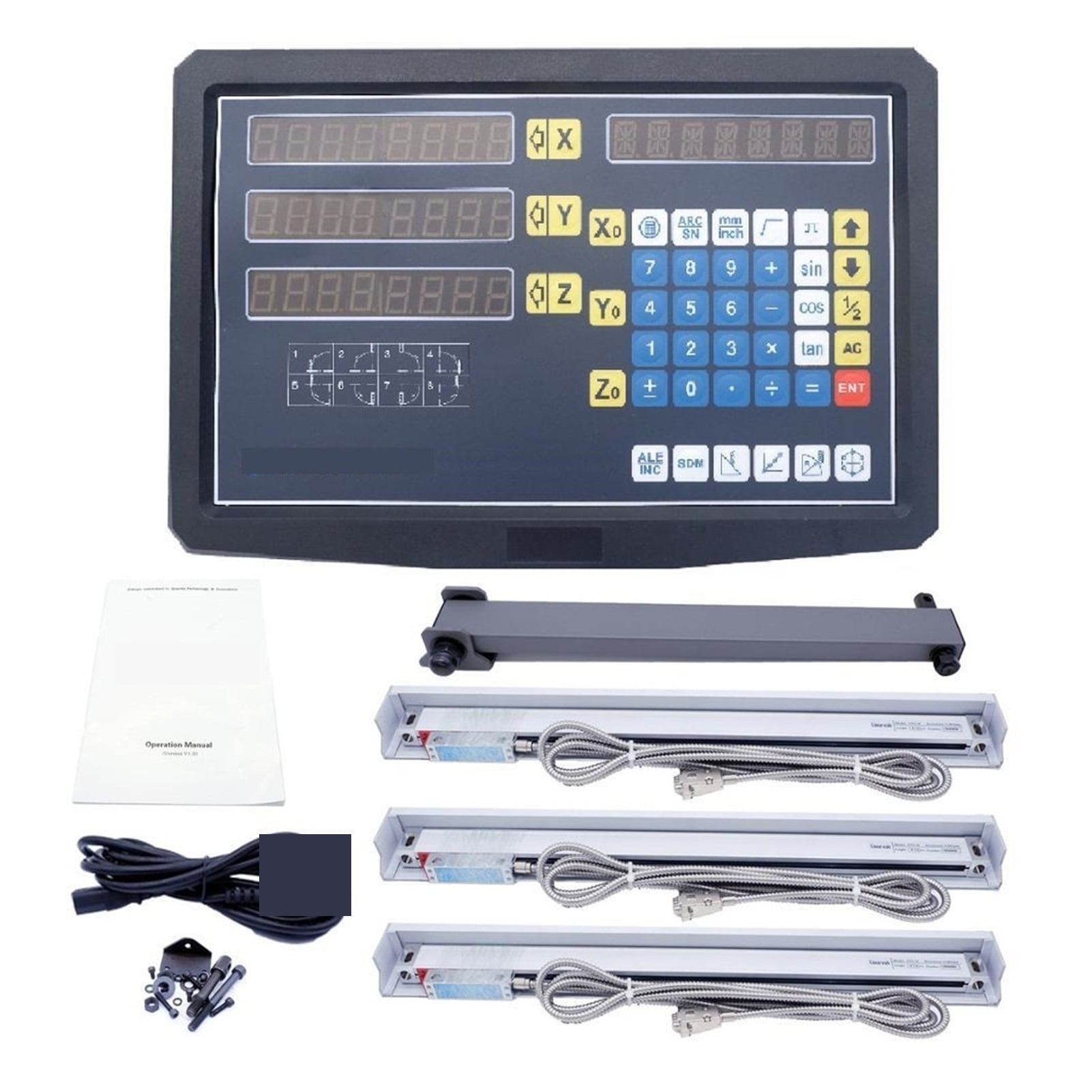 Milling Lathe Boring Grinder Machine DRO Kits 900-3AE 3 Axis Digital ...