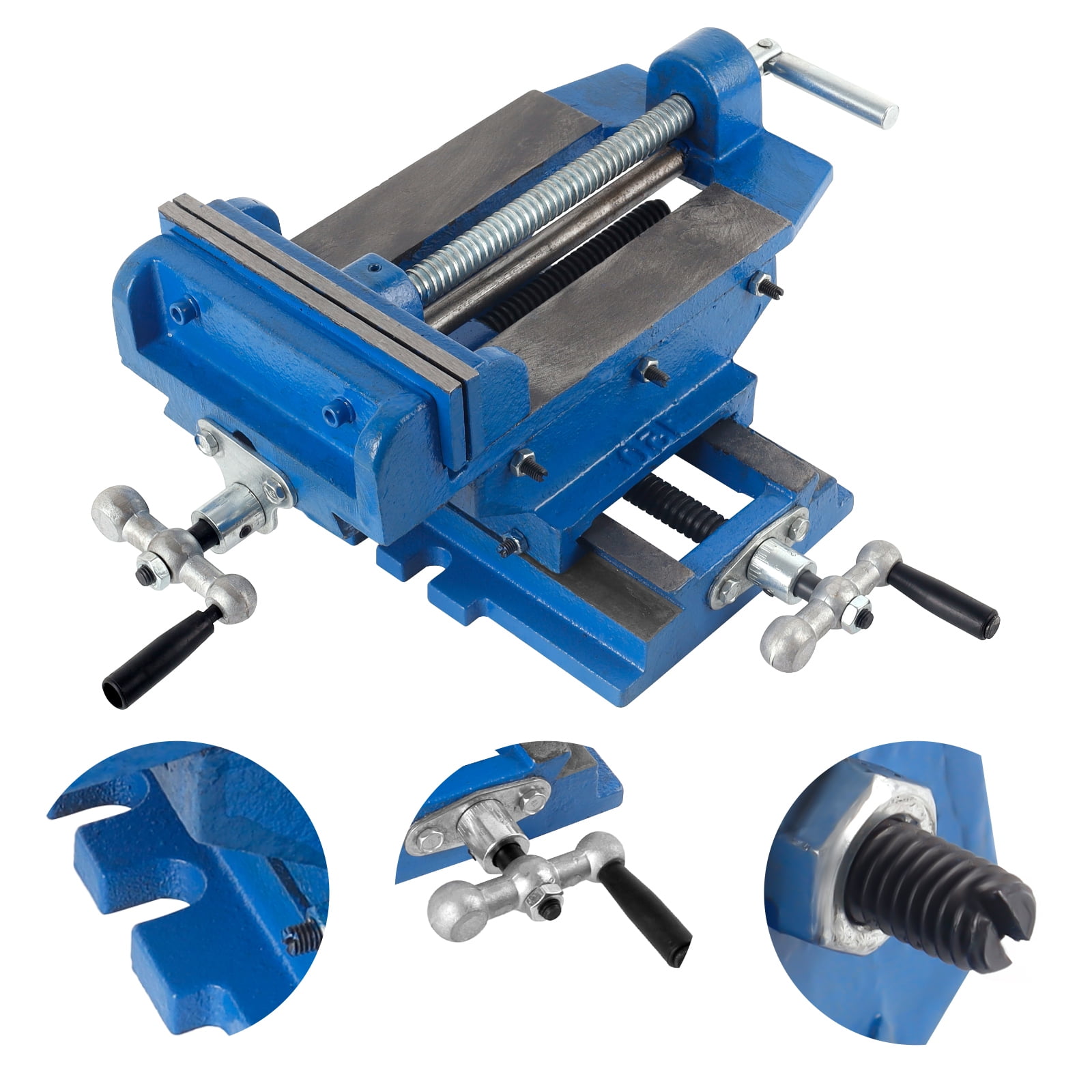 Milling Machine Cross Vise, Dual Handle Control, Rigid Design, 6" Bench ...